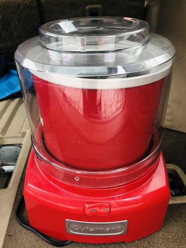 Red Cuisinart Ice Cream Frozen Yogurt Sorbet Maker | eBay