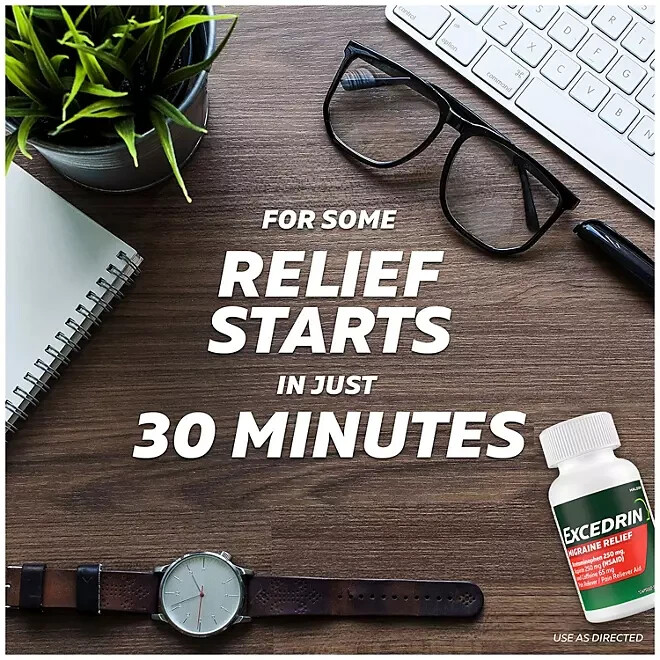 Excedrin Migraine Pain Relief Caplets 300 Count - New Look | eBay