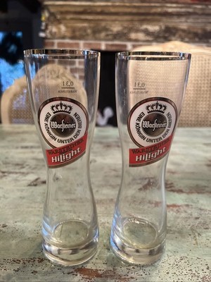 Set Of 2 Warsteiner Premium HiLight Thin/Tall Glass 8” Tall EUC | eBay