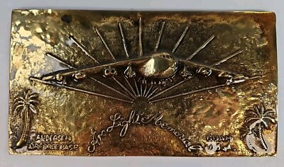 Vietnam Operation Arc Light Memorial Brass Plaque Andersen AFB Guam B ...