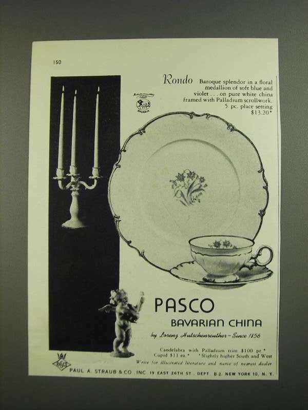 1956 Pasco Bavarian China, Rondo Pattern Ad | eBay