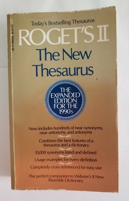 Roget's II The New Thesaurus (1988, Paperback) Berkley Houghton Mifflin ...