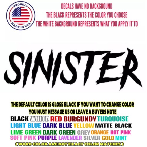 Car window decal truck outdoor sticker wicker Sinister cool evil devil ...