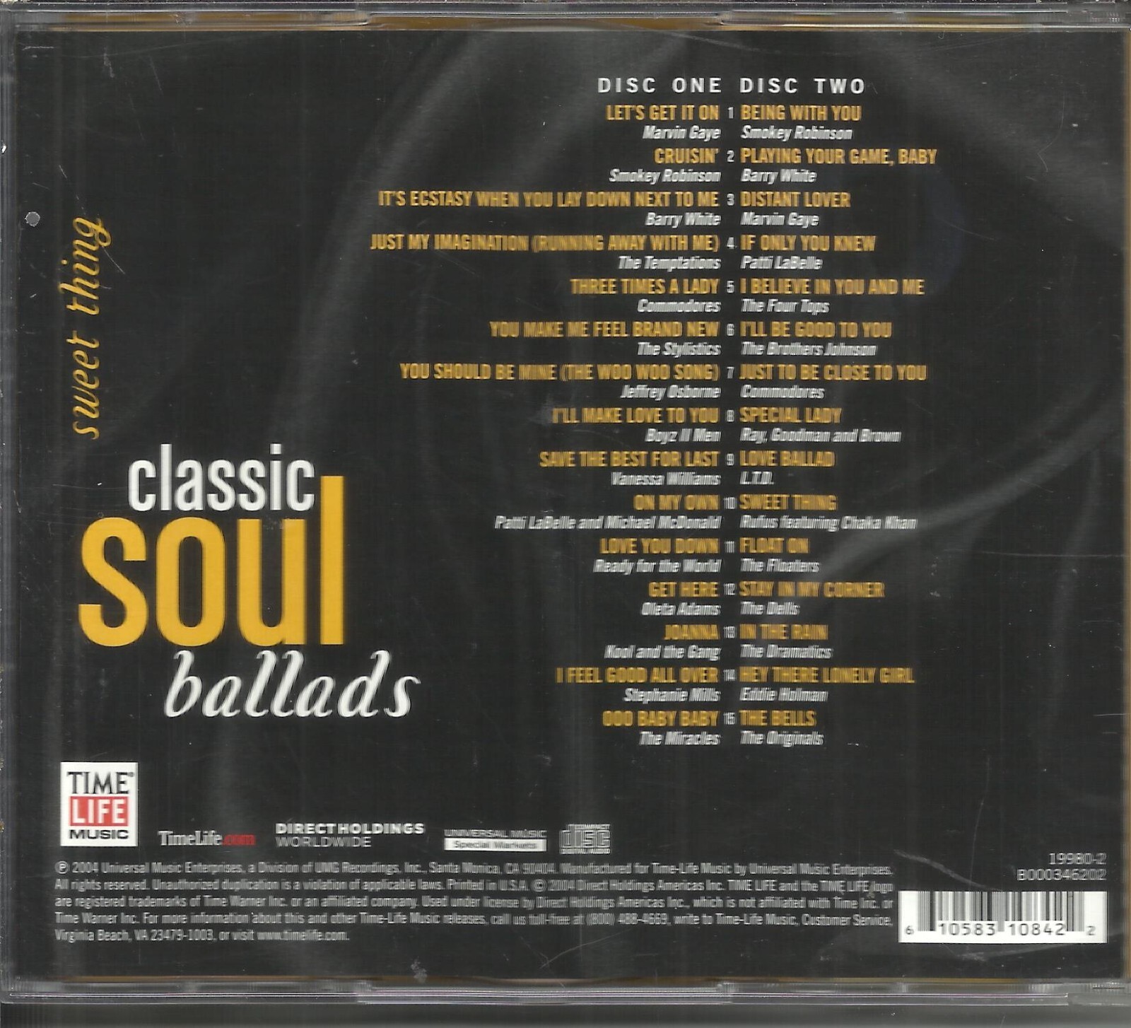 Classic Soul Ballads - Sweet Thing (2 CDs 30 Songs 2004 Time-Life) | eBay