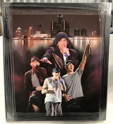 EMINEM SIGNED 16x20 STRETCHED CANVAS ARTWORK SLIM SHADY MARSHALL ...