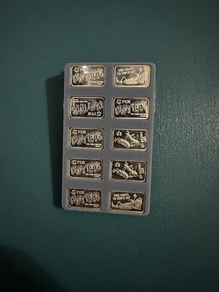 1/10oz Silver Bar Display Inserts Airtite Display Capsule 999 Silver ...