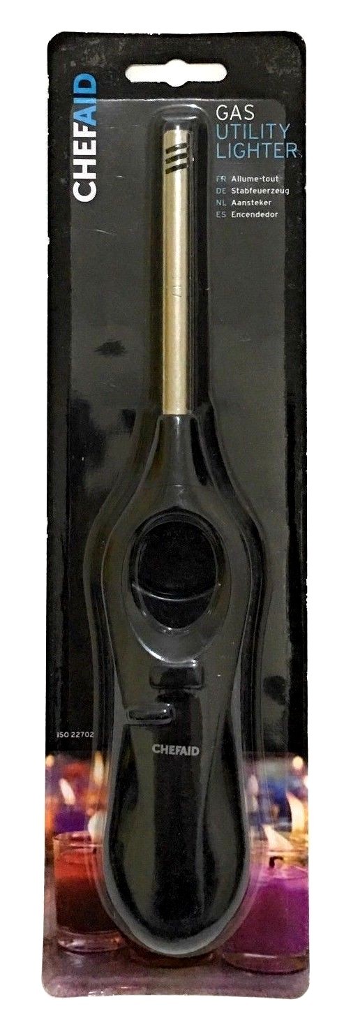 Gas Utility Lighter Fire Stove Candle BBQ Adjustable Refillable Colours ...