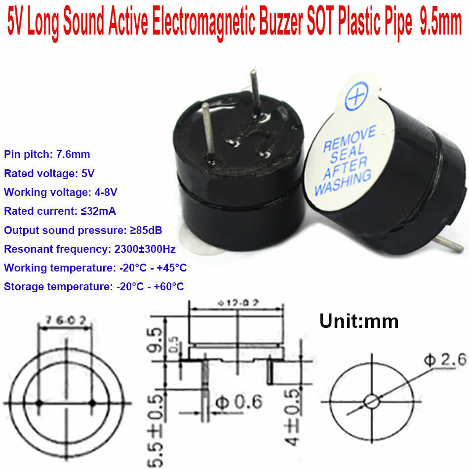3V-24V Active Passive Buzzer Alarm Electronic Universal Speaker Flasher ...