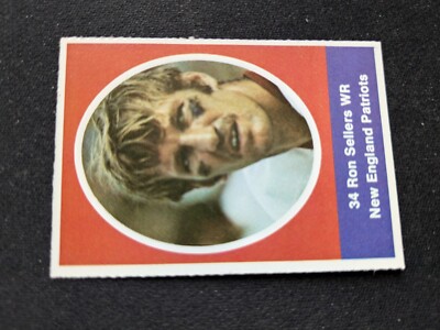 1972 Sunoco Football Stamp NNO Ron Sellers - New England Patriots (EX ...