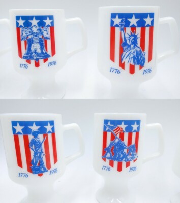 Declaration of Independence Mugs Coffee Frosted Glass USA Cups 4 ...