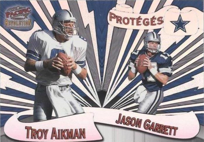 1997 Pacific Revolution - Proteges Troy Aikman, Jason Garrett #4 Silver ...