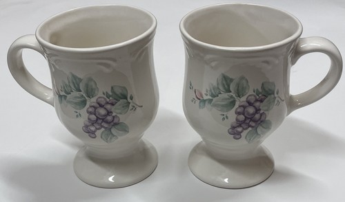 Pfaltzgraff Grapevine Pedestal Coffee Tea Cup Mug 16 Ounce, Set Of 2 | eBay