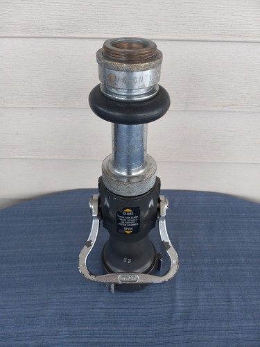 Antique CHICAGO FIRE DEPT Engine 77 FireHose Nozzle 1-1/4" shut-off ...