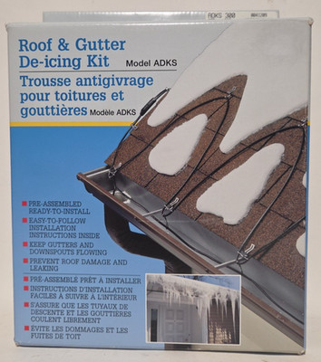New Easy Heat Roof & Gutter De-Icing Kit,ADKS-0300, 60' Foot Cable ...