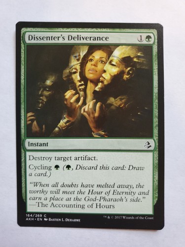 MTG Magic The Gathering Card Dissenter's Deliverance Instant Green ...