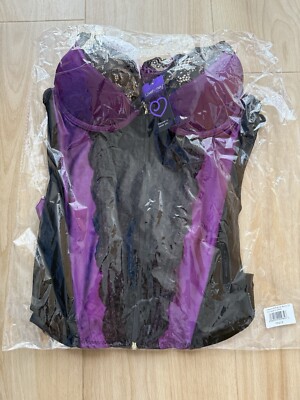 Lovehoney Treasure Me Purple Push-Up Basque Set Size 6-8 | eBay UK