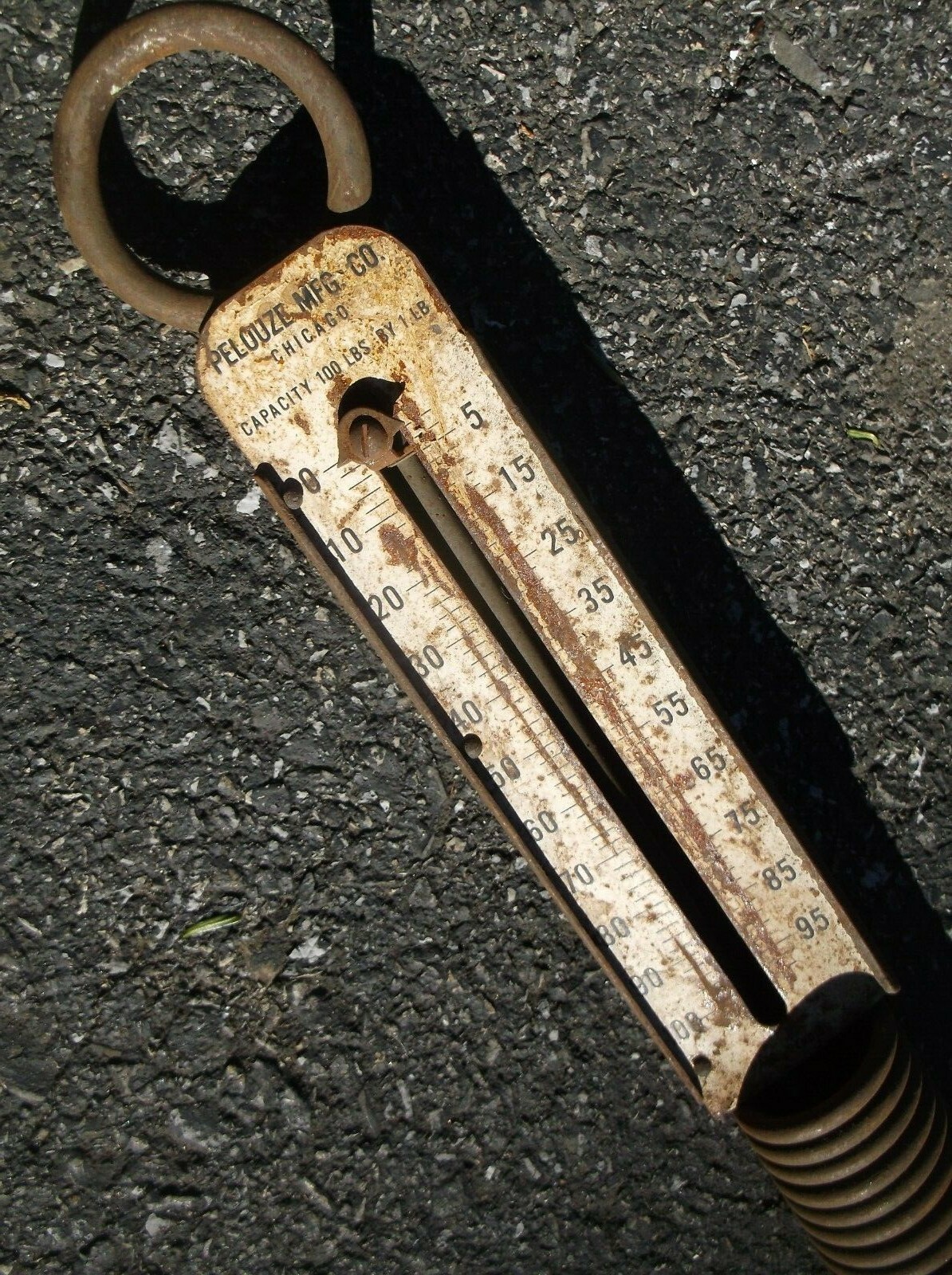 Antique Vintage Pelouze Mfg. Co. 100 lb. Hanging Scale | eBay