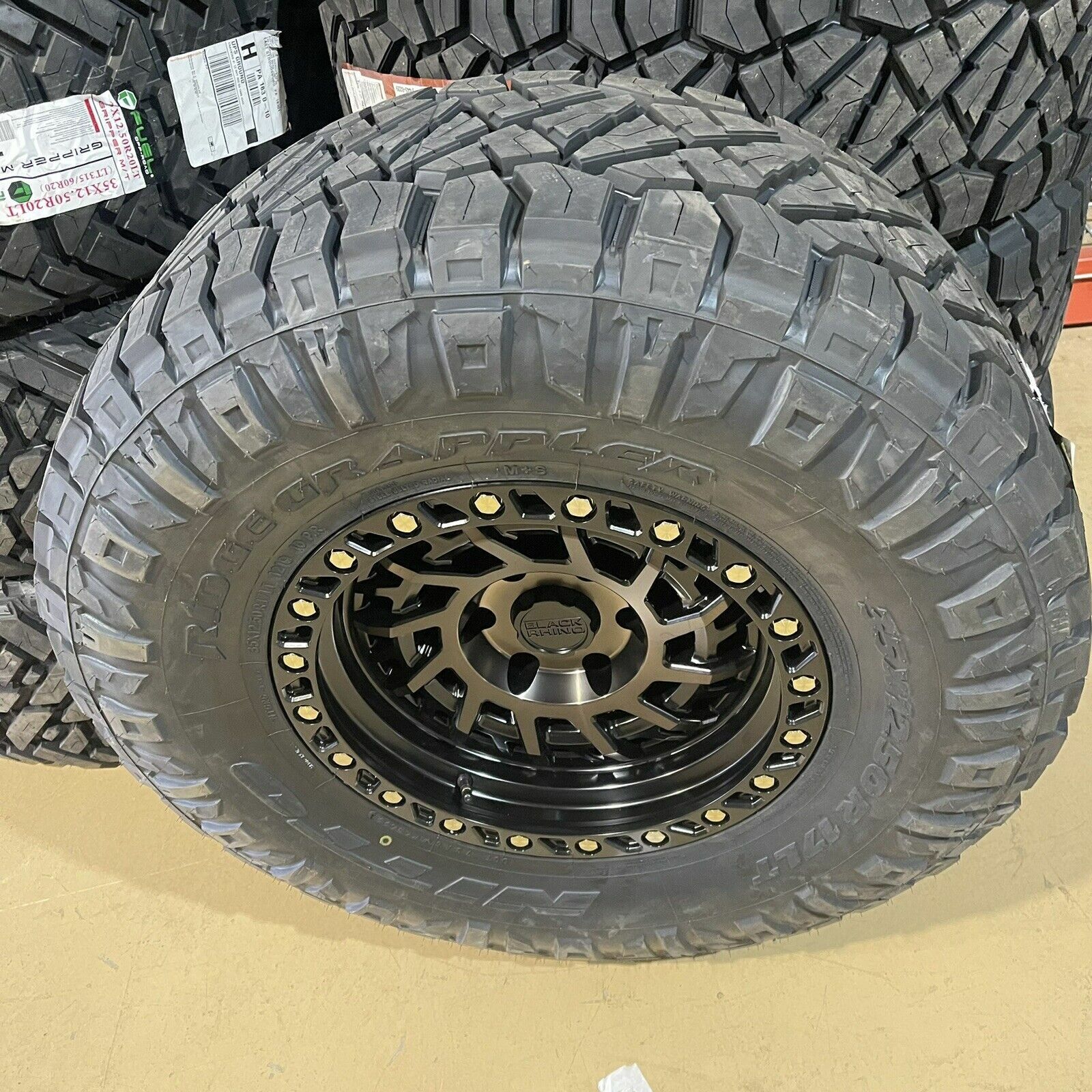 17x9 Black Rhino Shredder Wheels 35" Nitto AT Tires 6X5.5 Toyota Tacoma ...