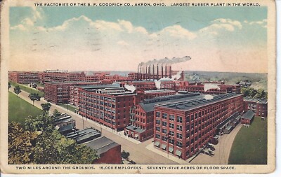 Old Vintage The Factories of the B.F. Goodrich Co., Akron, Ohio ...