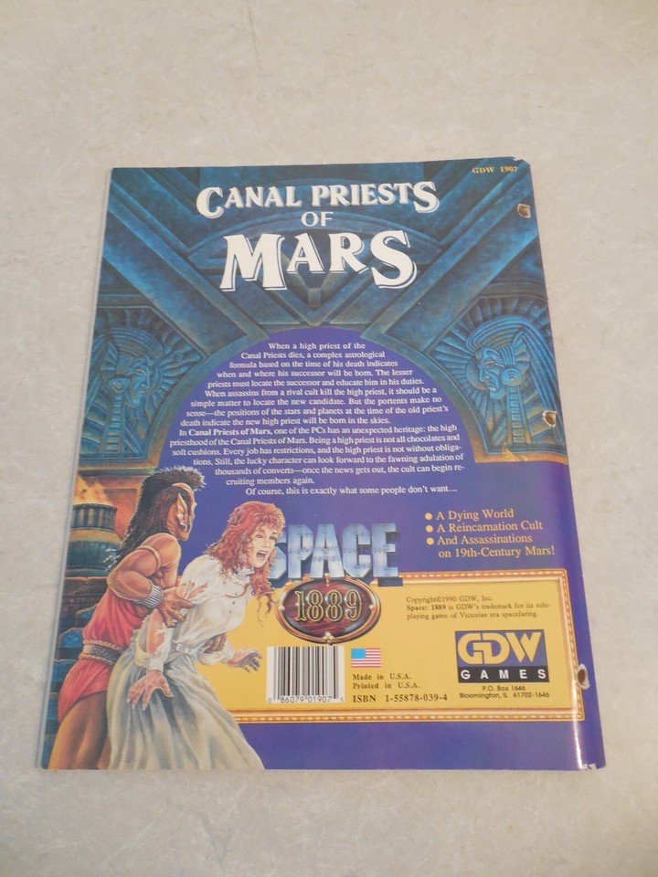 SPACE: 1889 CANAL PRIESTS OF MARS by MARCUS L. ROWLAND, GDW GAMES #1907 ...