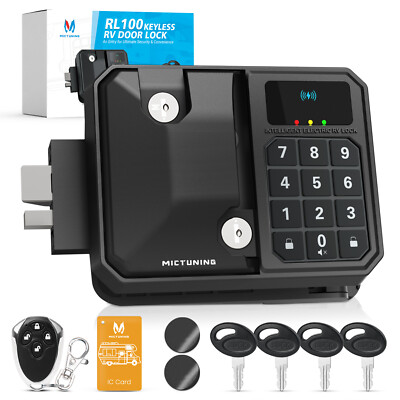RV Keyless Entry RV Door Lock Wireless Keypad Latch Lock w/ Key Fob NFC ...
