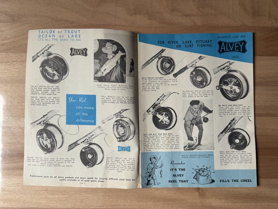 Vintage 1960's ALVEY Fishing Reels 16pp Catalogue Rods Equipment ...