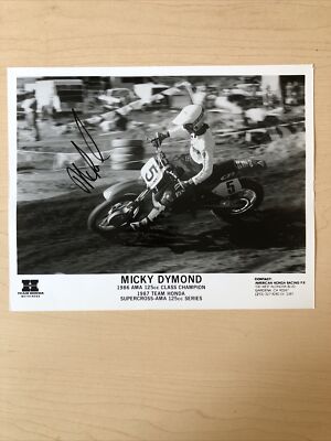 Micky Dymond Motocross Autographed Signed B&W Glossy - Team Honda ...