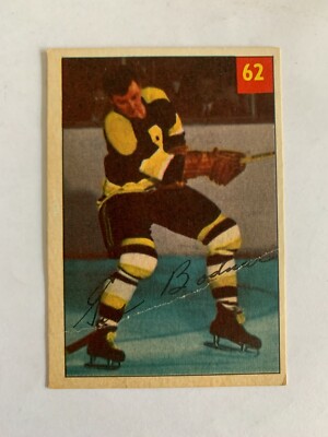 1954-55 Parkhurst Premium Backs #62 Gus Bodnar - Boston Bruins (inv.0 ...