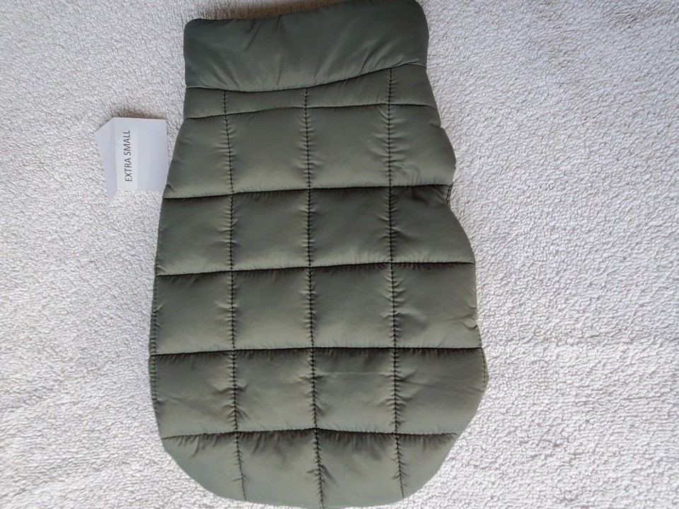 Top Paw Puffer Dog Coat XS/M/L/XL- Blk Gray Olive Green Navy * Benefits ...