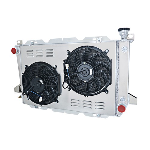 3 Row Radiator+Shroud+12"Electric Fan Fit 85-96 FORD F150 F250 F350 5.0 ...