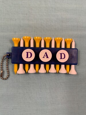 Set of Golf Tee Holder Carrier with 12 Plastic Tees w/3 Ball Markers | eBay