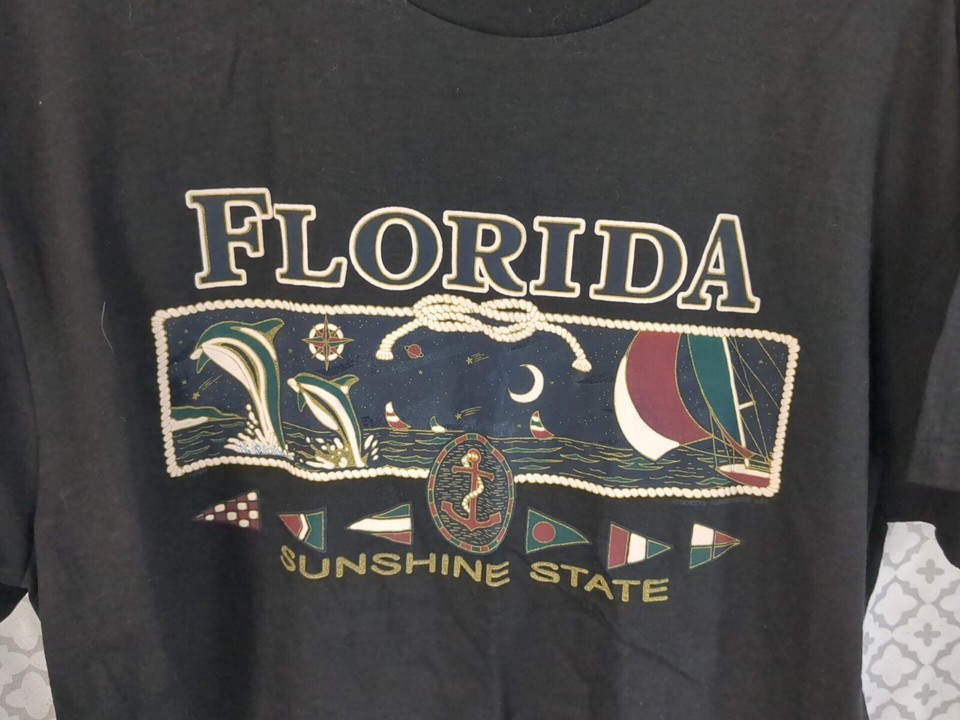 Vtg 90s Florida Sunshine State T-shirt Large Tourism destination tee ...