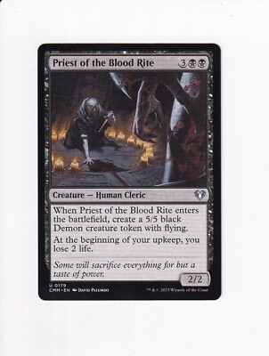 2023 MTG MAGIC THE GATHERING COMMANDER MASTERS PRIEST OF THE BLOOD RITE ...