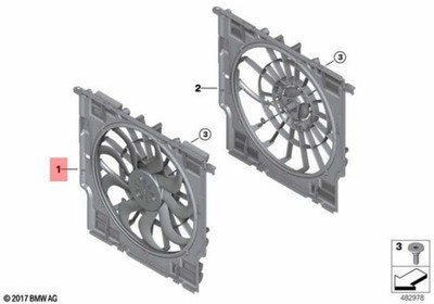 Genuine BMW Z4 G29 Z4 30i M40i Roadster Fan Housing With Fan ...