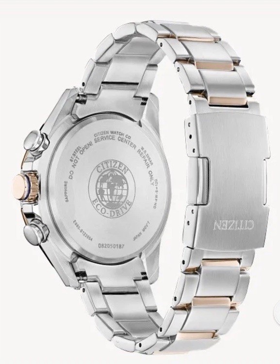 NEW Men's Citizen Eco-Drive PCAT Blue Dial Two-Tone Watch | eBay