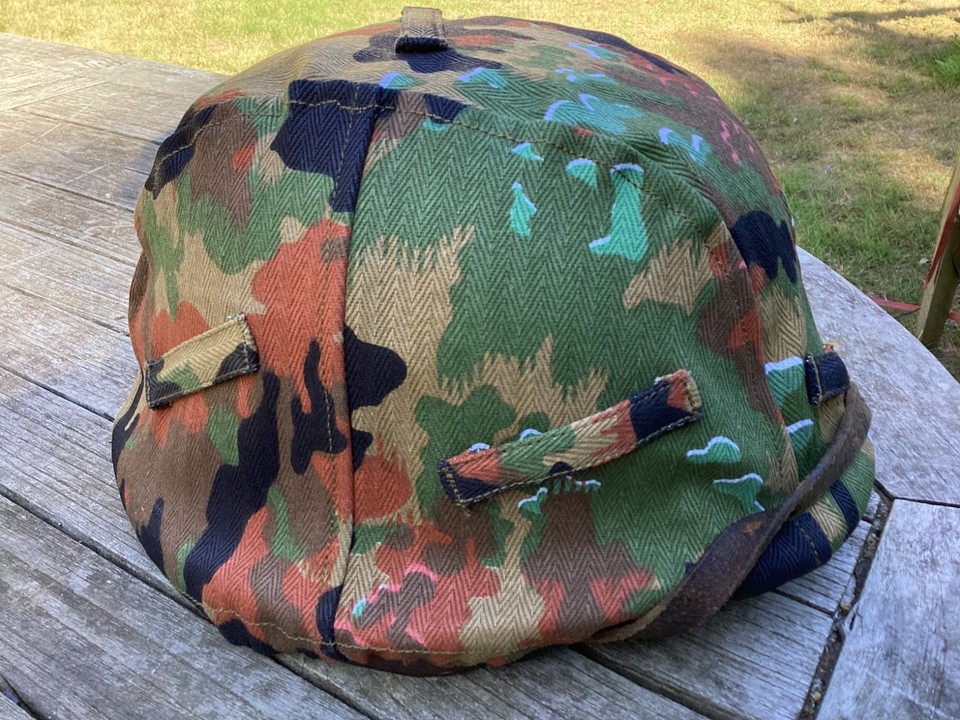 WW2 german army elite unit leibermuster camo m35 helmet cover 1945 | eBay