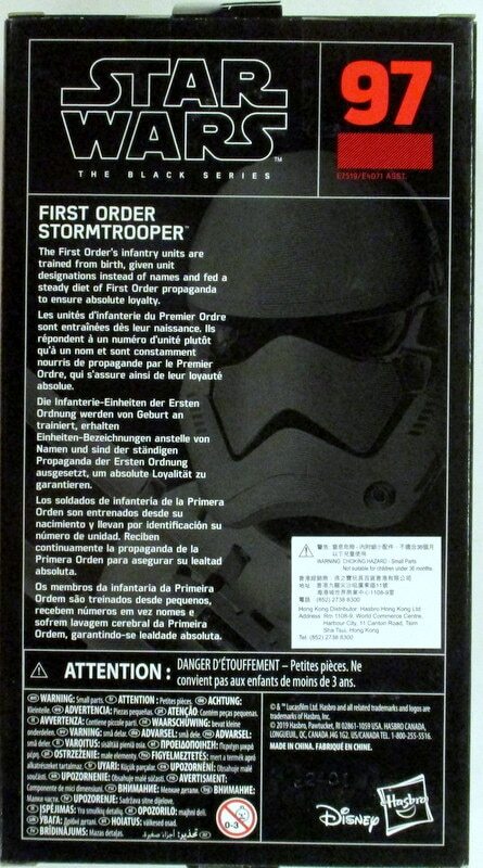 HASBRO 97 / THE BLACK FIRST ORDER STORMTROOPER 6 inch | eBay