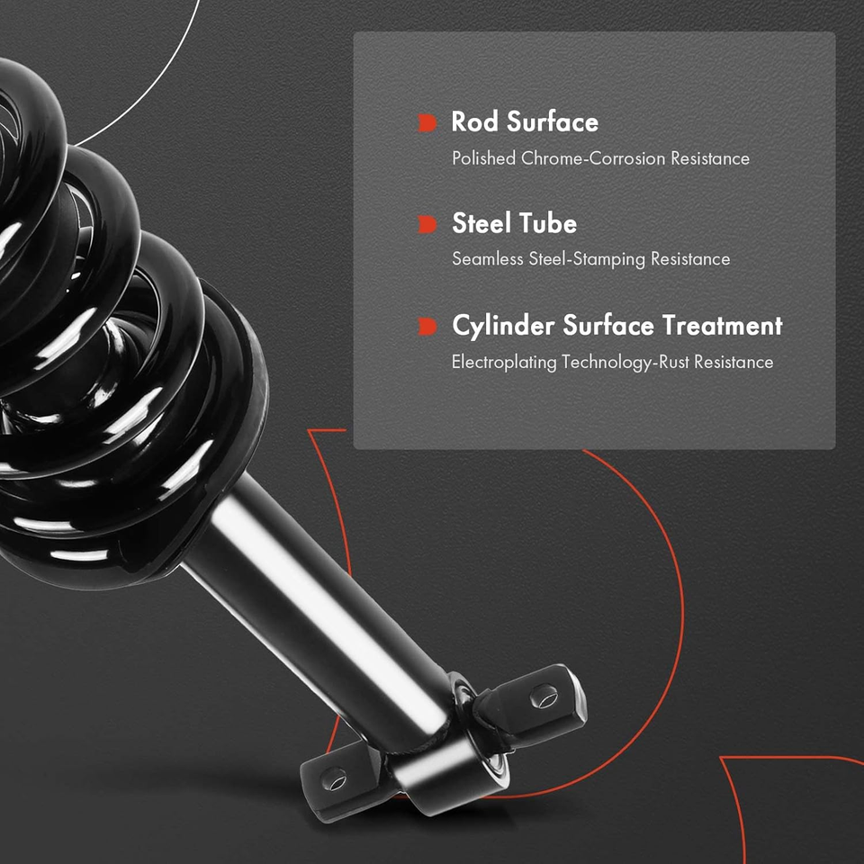 Front Pair (2) Complete Strut & Coil Spring Assembly Compatible with ...