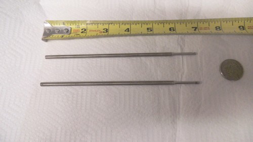 Set of 2 Stainless 10-32 threaded rods, 6-5/8" long, 5-5/8" thread with ...