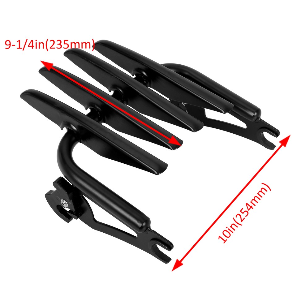 Black Detachable Stealth Luggage Rack For Harley Touring Road King 09 ...