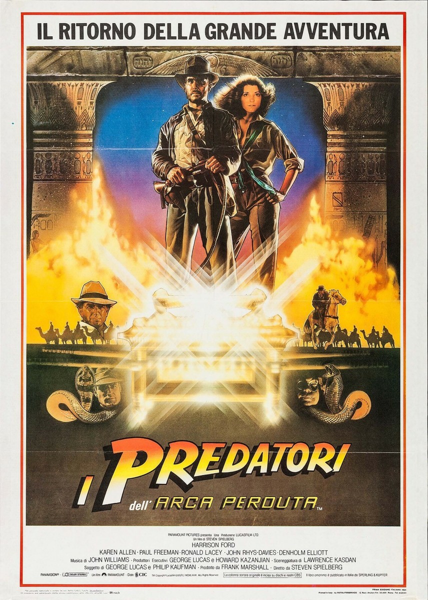 Poster Di Predatori Dell'arca Perduta Locandina Britannica Per I