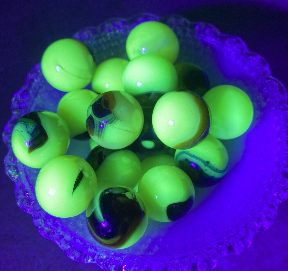 Uranium Glass Marbles