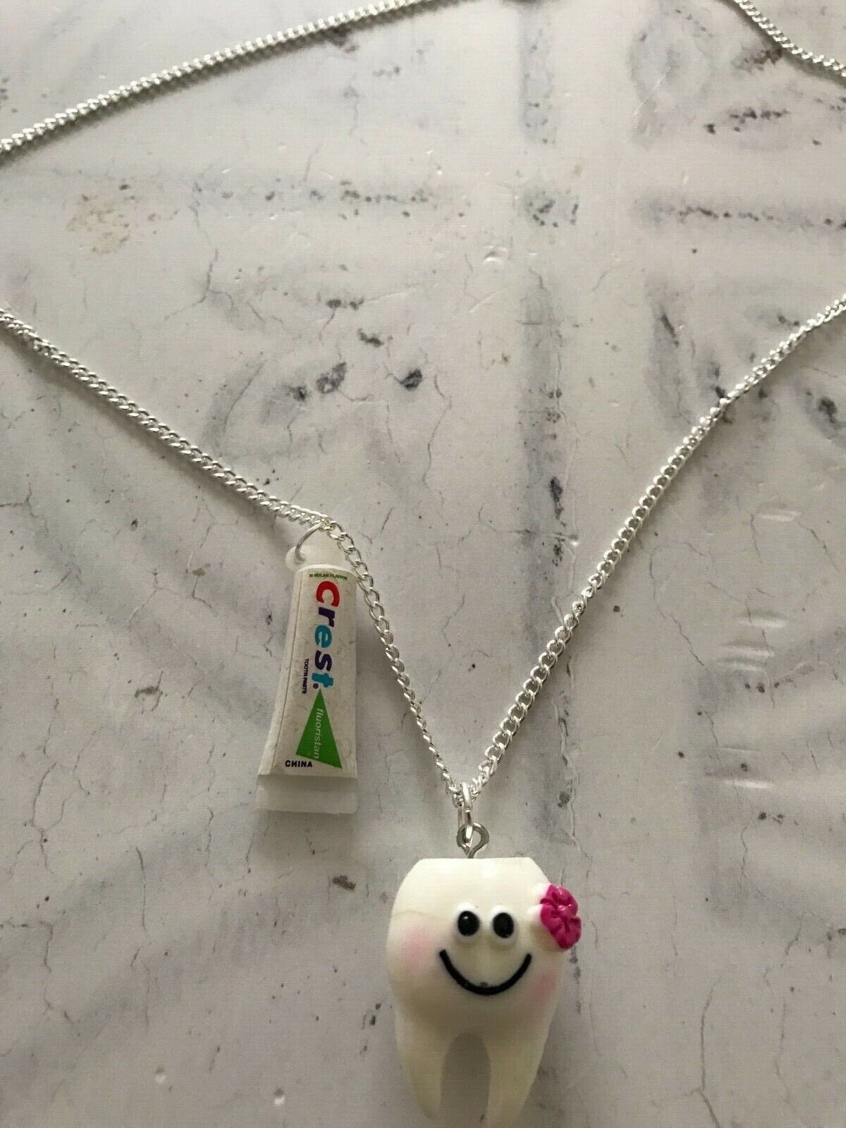Cute Smiley Tooth Fairy Toothpaste Necklace Kawaii Tooth Necklace ...