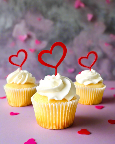 Heart Cupcake Topper (Custom Colour) | Pick Your Color | Event & Party ...
