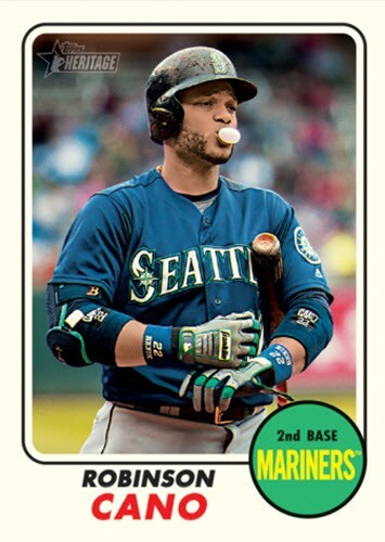 ROBINSON CANO 2017 Topps Heritage Action Image Variation 5X7 JUMBO CARD ...