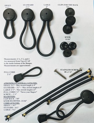 STAYPUT Bungee Shock Cord Clip "extras if need" 3 sizes Knobs, Pulls ...