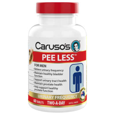 Caruso's Pee Less 60 Tablets Relieves Urinary Frequency (Wee Less for ...