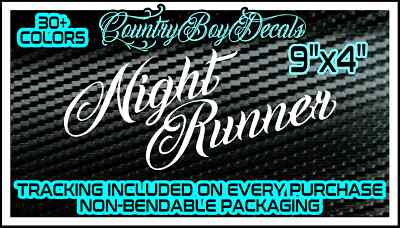 NIGHT RUNNER Vinyl Decal Sticker JDM Truck Car Lowered Stance Turbo ...