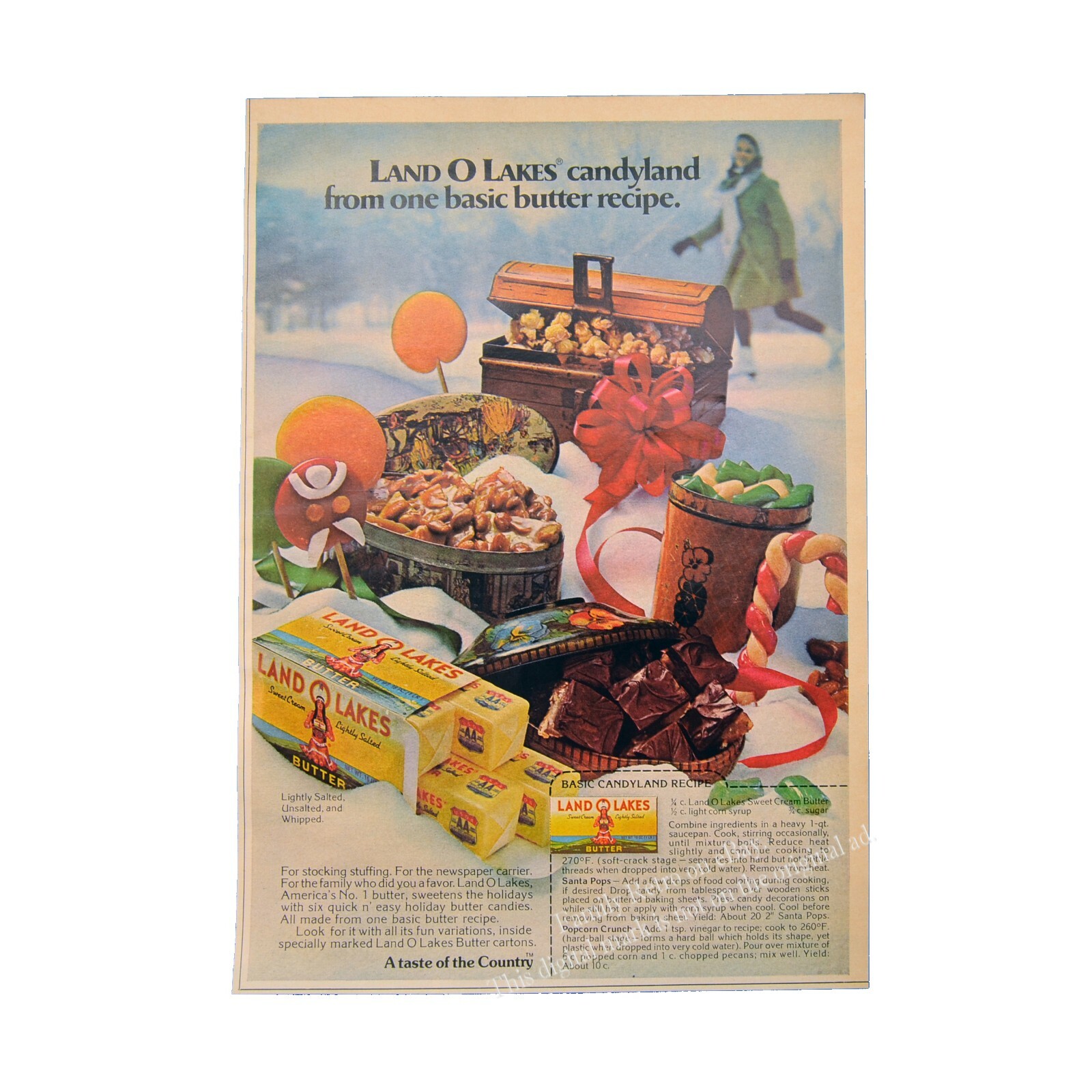 Land O Lakes butter candyland recipe 1974 Magazine Vintage 70's ad | eBay