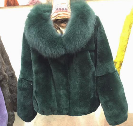 Womens Real Fur Coats Short Jacket Warm Cocktail Party Winter ...